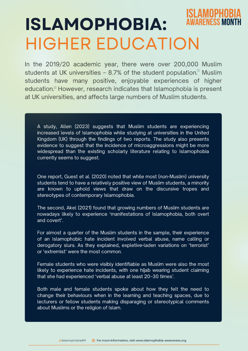 Resources – Islamophobia Awareness Month